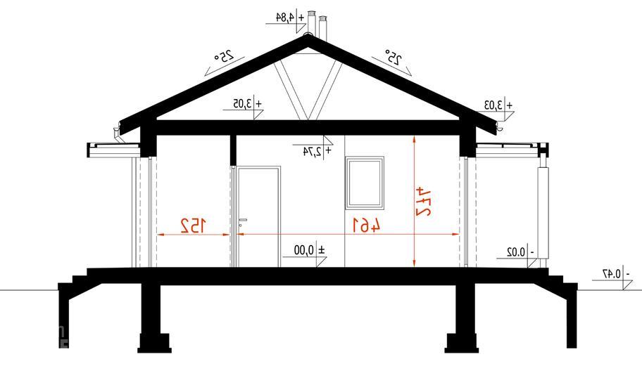 projekt domu D326 Projekt domu D326 wersja drewniana - Murator projekty