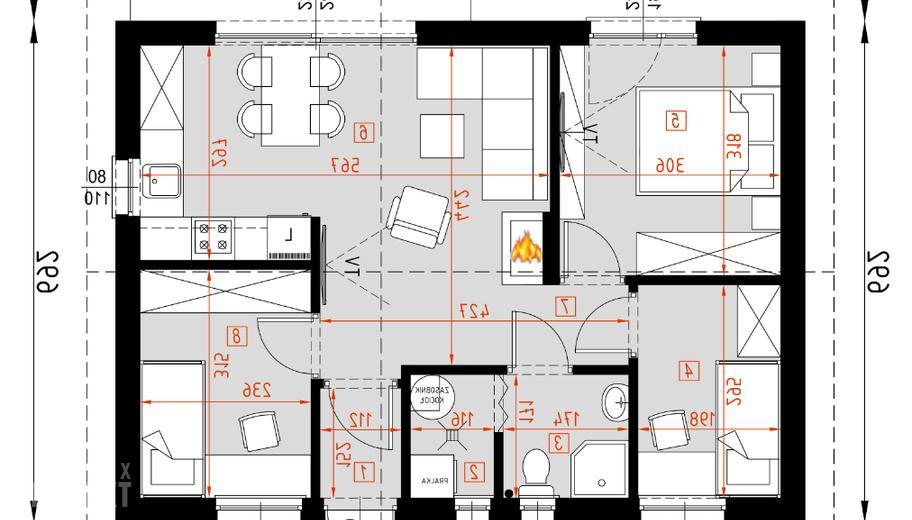 projekt domu D326 Projekt domu D326 wersja drewniana - Murator projekty
