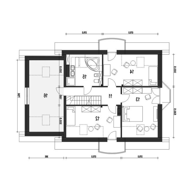 projekt domu DD1170 Dom Dla Ciebie 1 z garażem 1-st. [A] - Murator projekty