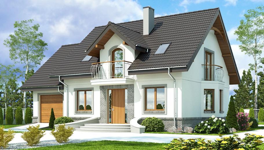 projekt domu DD1408 Dom Dla Ciebie 3 z garażem 1-st. [A] - Murator projekty