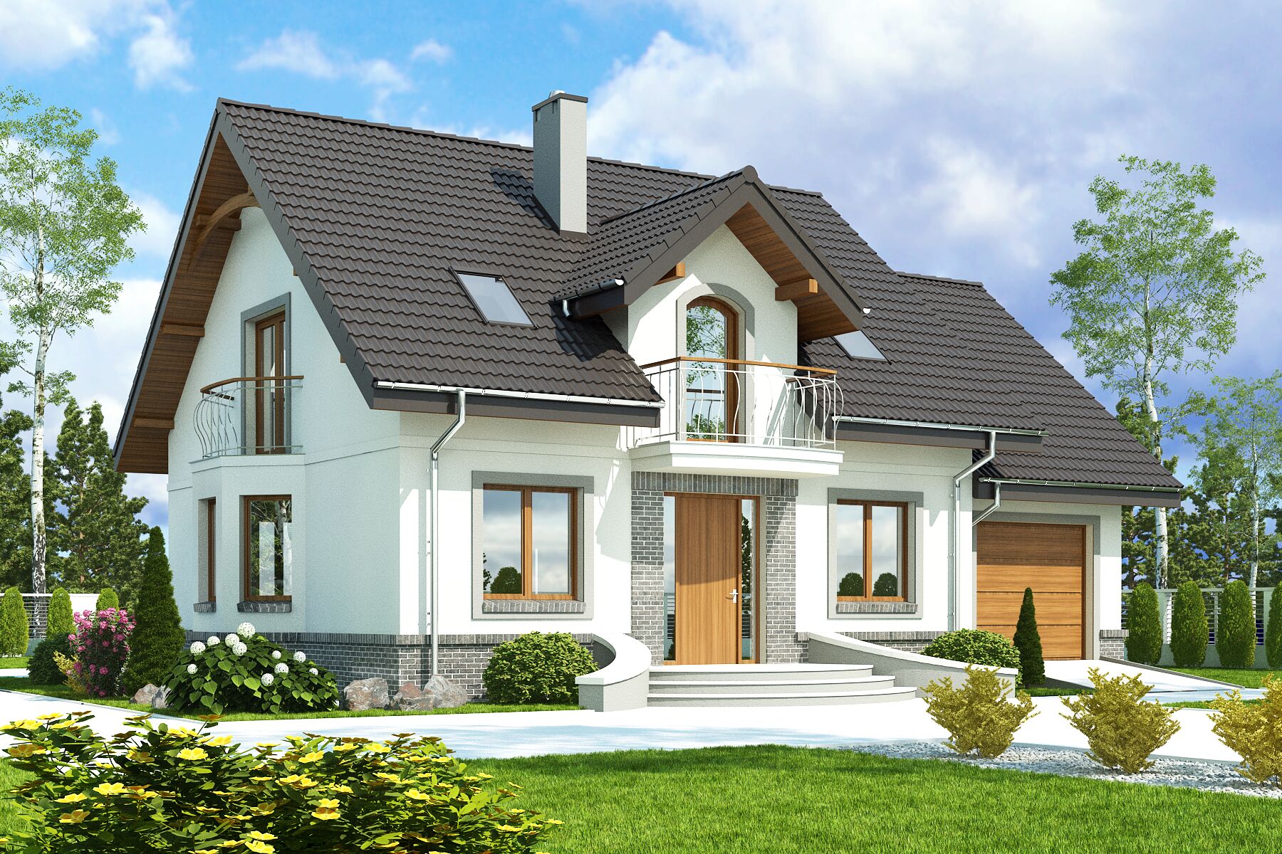 projekt domu DD1408 Dom Dla Ciebie 3 z garażem 1-st. [A] - Murator projekty