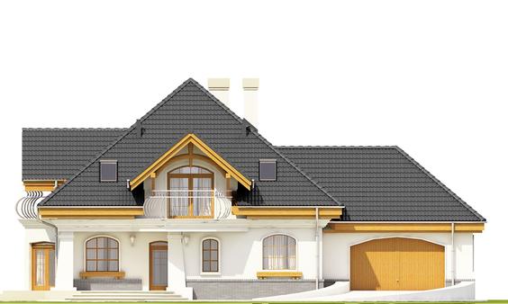 projekt domu DD1196 Dzierlatka III styl z garażem 2-st. [A] - Murator ...