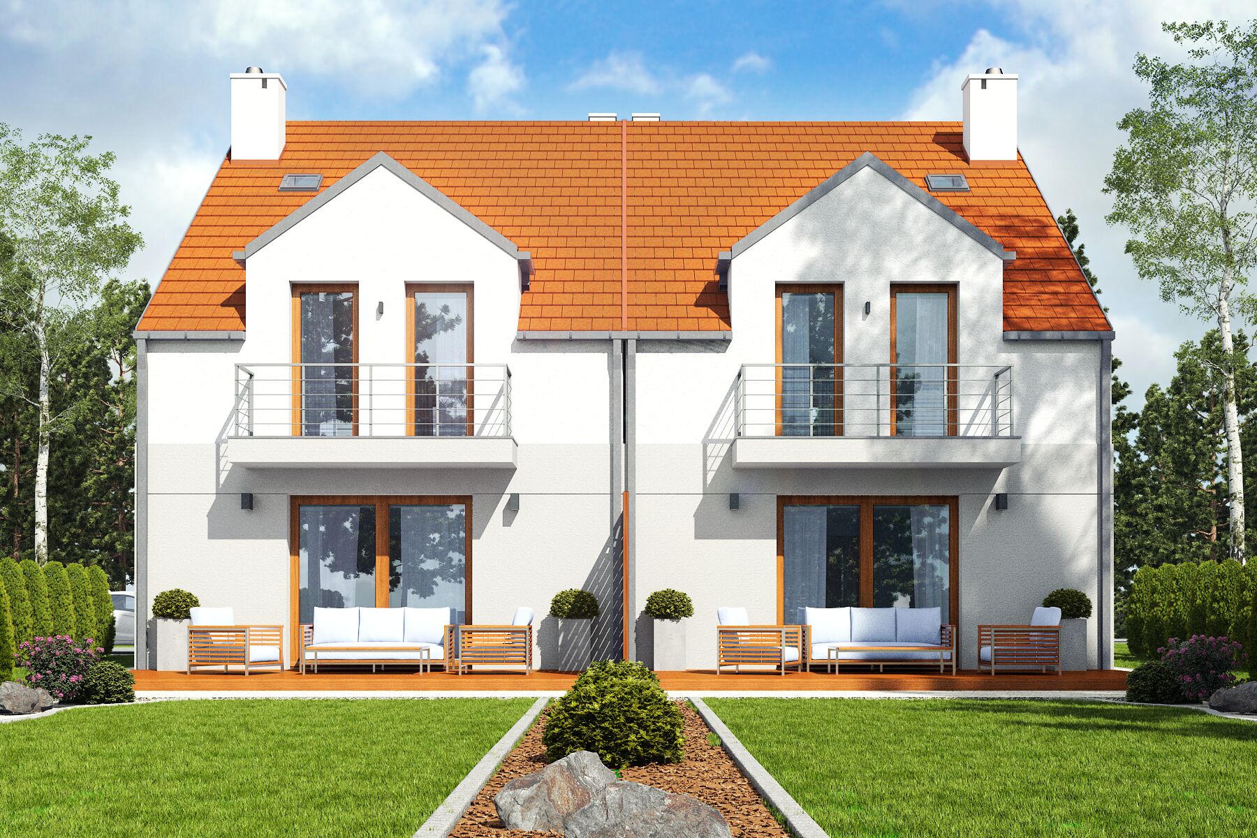 projekt domu DD1594 Jukka z garażem 1-st. [A-BL] - Murator projekty