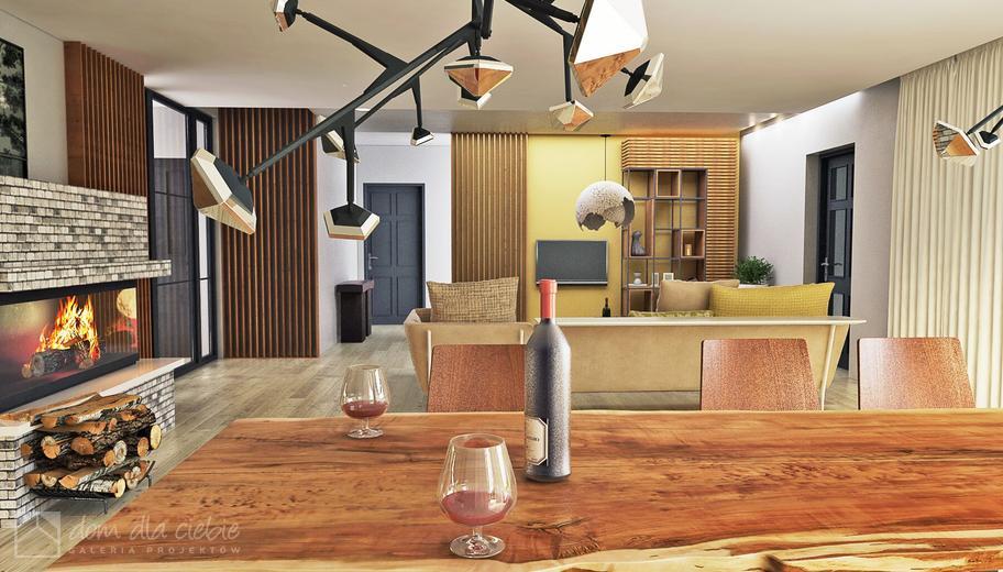 projekt domu DD1597 Magnetyt z garażem 2-st. [A] - Murator projekty