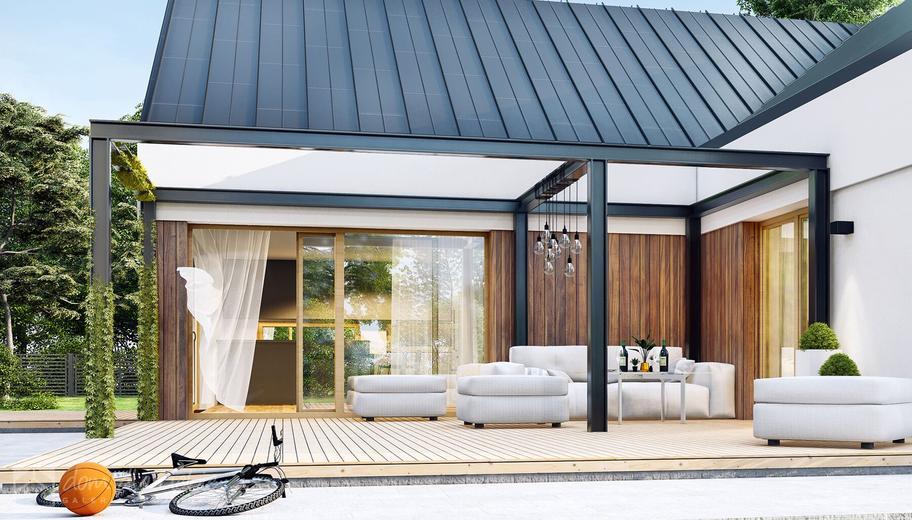 projekt domu DD1597 Magnetyt z garażem 2-st. [A] - Murator projekty