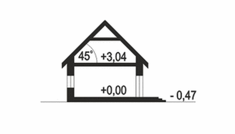 projekt domu DD1593 Vikka bez garażu [B] - Murator projekty