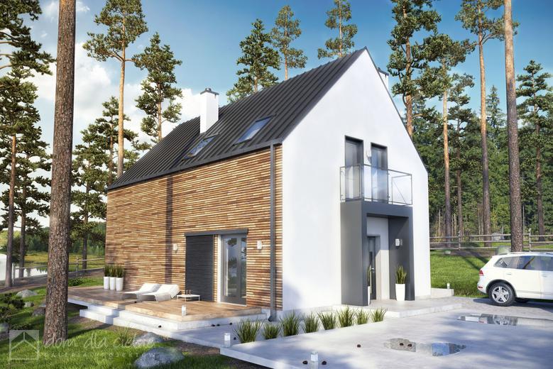 projekt domu DD1593 Vikka bez garażu [B] - Murator projekty