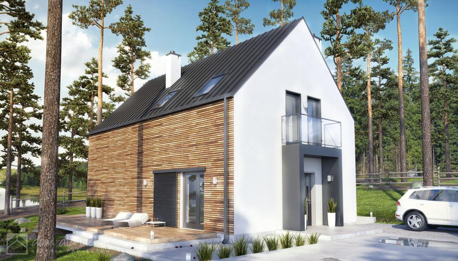 projekt domu DD1593 Vikka bez garażu [B] - Murator projekty