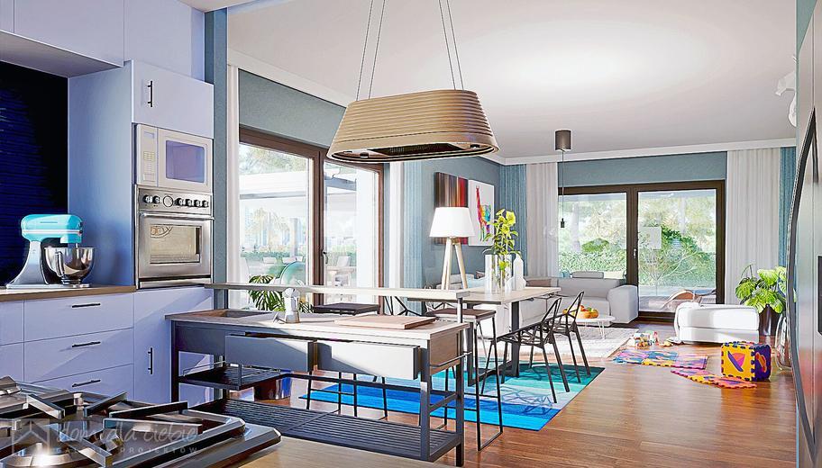 projekt domu DD1746 Aura II z garażem 1-st. [A] - Murator projekty