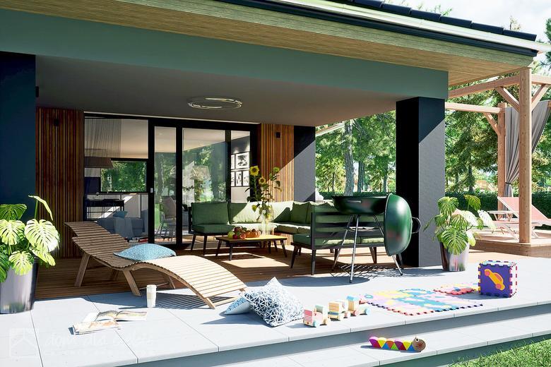 projekt domu DD1746 Aura II z garażem 1-st. [A] - Murator projekty