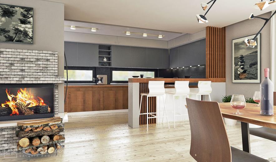 projekt domu DD1597 Magnetyt z garażem 2-st. [A] - Murator projekty