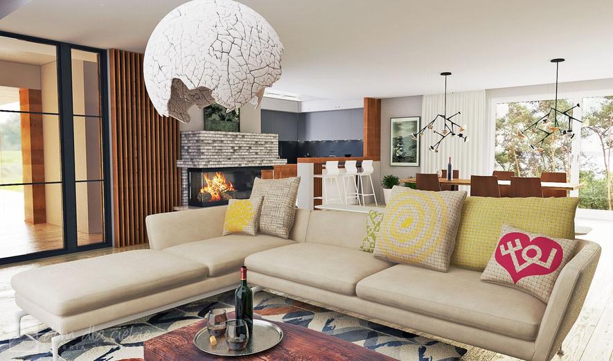 projekt domu DD1597 Magnetyt z garażem 2-st. [A] - Murator projekty