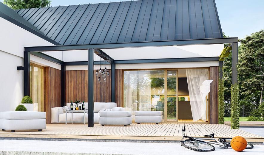 projekt domu DD1597 Magnetyt z garażem 2-st. [A] - Murator projekty