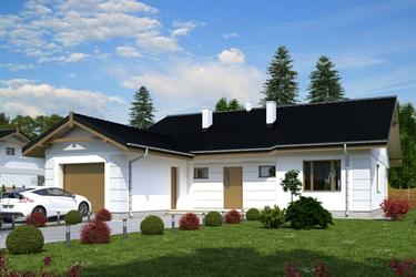 projekt domu DD1494 Nasturcja bez garażu [B] - Murator projekty