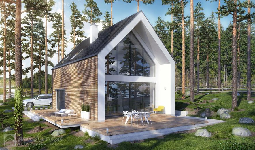 projekt domu DD1593 Vikka bez garażu [B] - Murator projekty