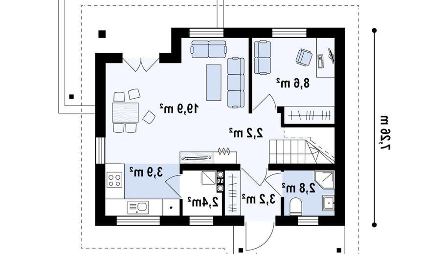 projekt domu Z212 Projekt domu Z212 - Murator projekty