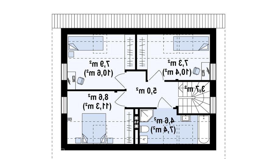 projekt domu Z212 Projekt domu Z212 - Murator projekty