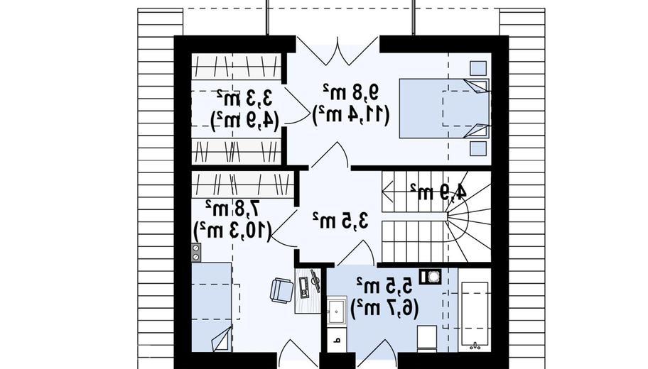 projekt domu Z264D Projekt domu Z264 D - Murator projekty