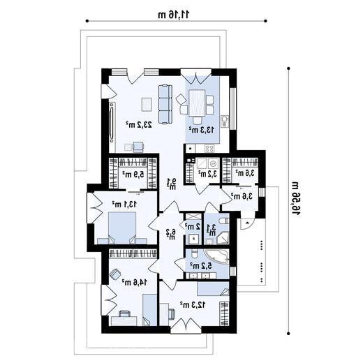 projekt domu Z434 Projekt domu Z434 - Murator projekty