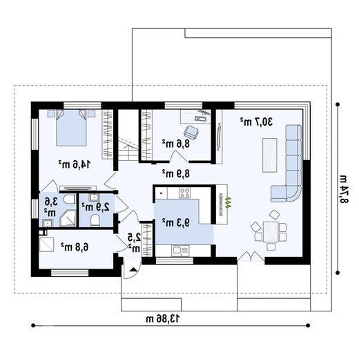 projekt domu Z159 Projekt domu Z159 - Murator projekty