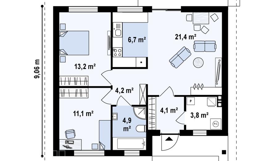 projekt domu Z78 Projekt domu Z78 - Murator projekty