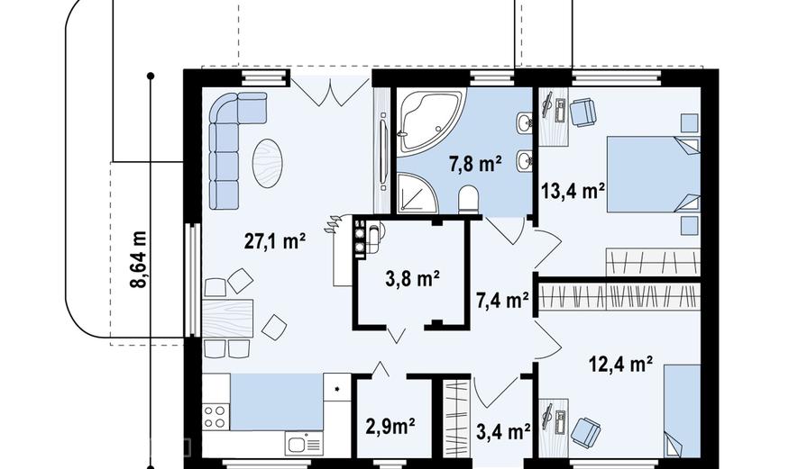 projekt domu Z252 Projekt domu Z252 - Murator projekty