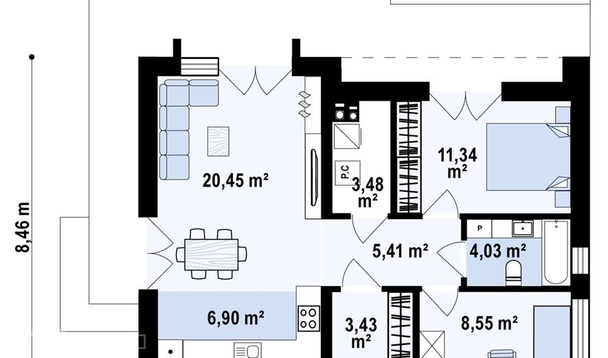 projekt domu Z418 Projekt domu Z418 - Murator projekty
