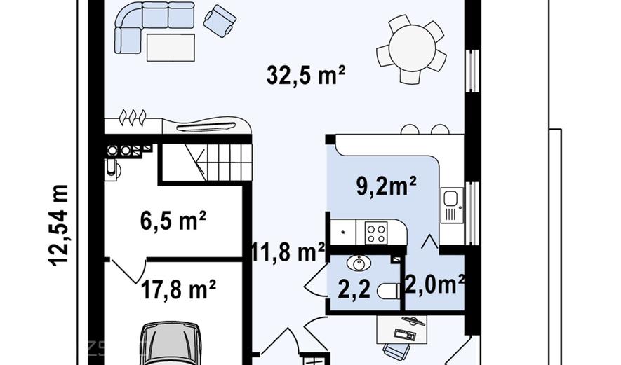 projekt domu Zx44 Projekt domu Zx44 - Murator projekty