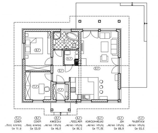 projekt domu AV365 Projekt domu L-241 mur - Murator projekty