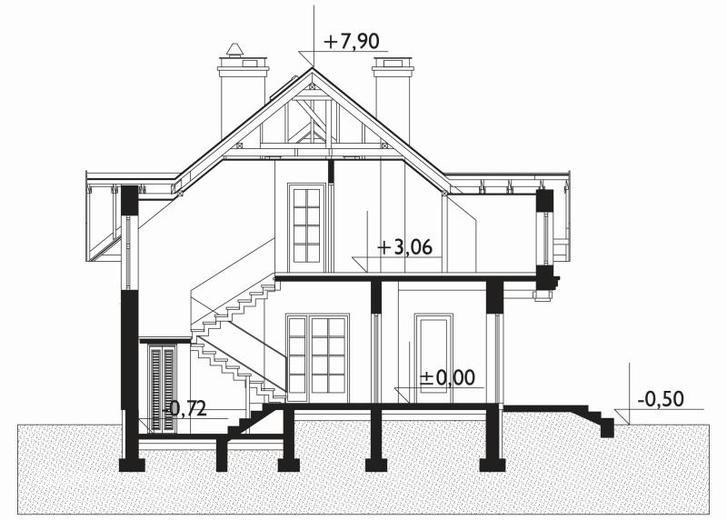 projekt domu AN871 Nowy Dworek-2 (871) - Murator projekty