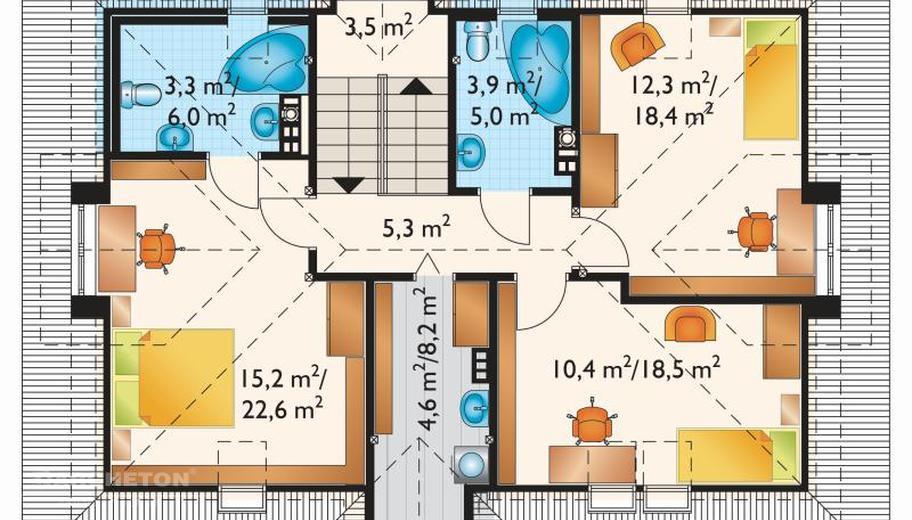 projekt domu AN871 Nowy Dworek-2 (871) - Murator projekty