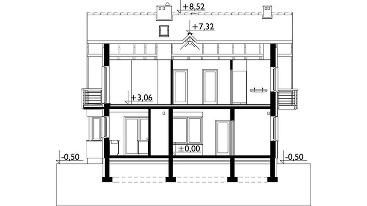 projekt domu AN1702 Jelonek Rex (1702) - Murator projekty