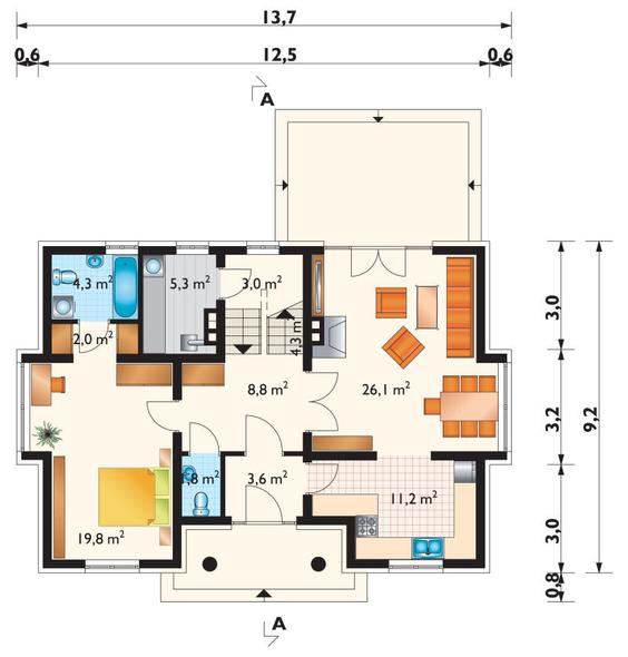 projekt domu AN827 Amadej (827) - Murator projekty