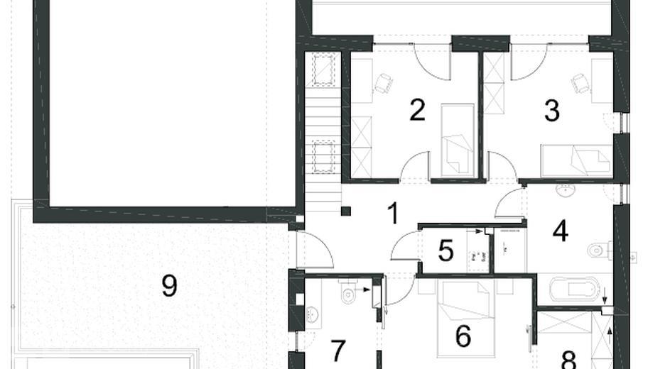 projekt domu EGD057w1 Nowatorski D57 wariant I - Murator projekty