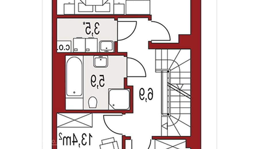 projekt domu AS117 Diana A segment lewy - Murator projekty