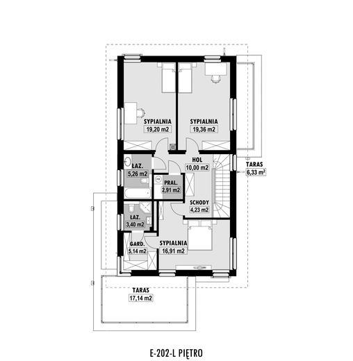 projekt domu E-202 Projekt domu E-202 - Murator projekty
