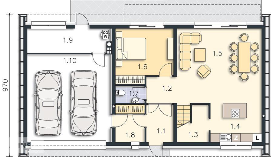 projekt domu DCP313A Temerin II - Murator projekty