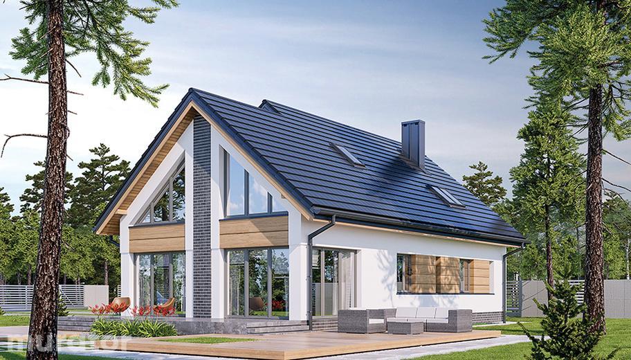 projekt domu M210f Jasna przestrzeń - wariant VI (z wentylacją ...