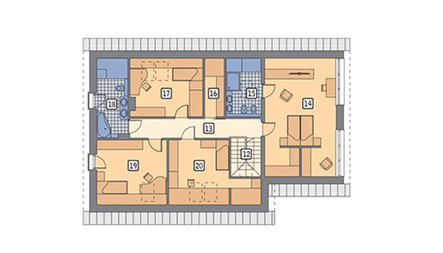 projekt domu M210f Jasna przestrzeń - wariant VI (z wentylacją ...