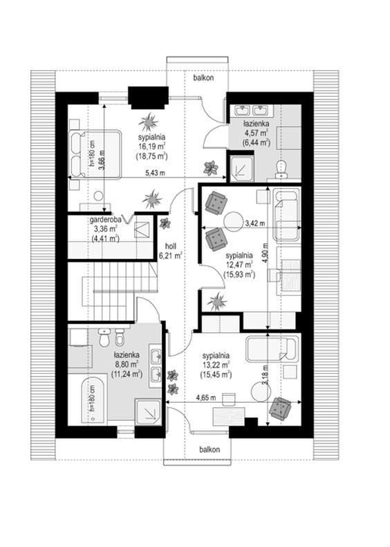 projekt domu MG0245 Prosty - Murator projekty