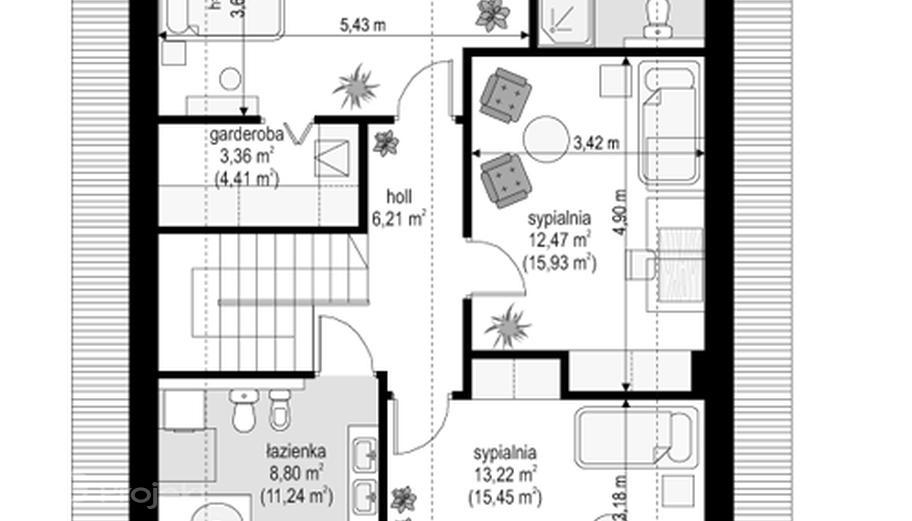 projekt domu MG0245 Prosty - Murator projekty