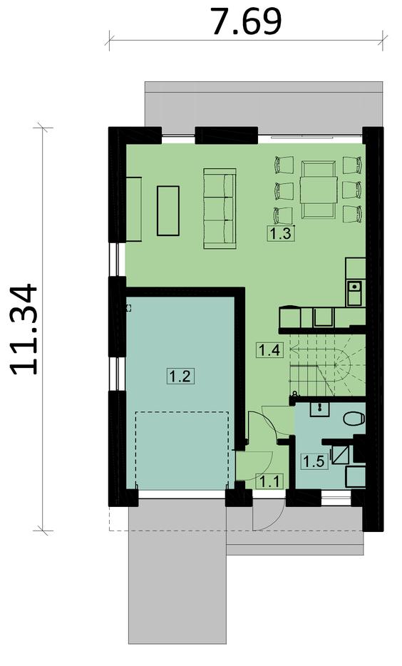 projekt domu Ka12 S Projekt domu Ka12 S (segment) - Murator projekty
