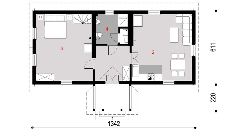 projekt domu D215 Projekt domu D215 - Murator projekty
