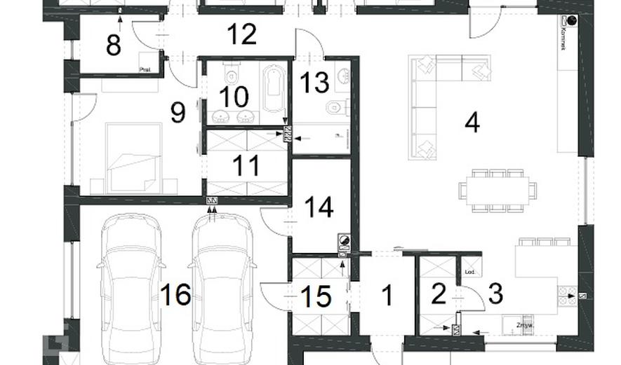 projekt domu EGD069 Eksponowany D69 - Murator projekty