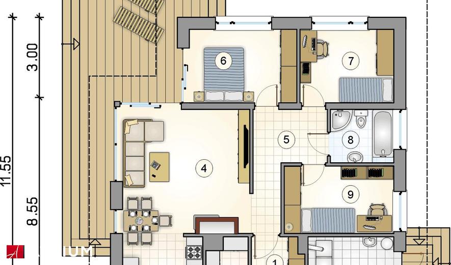 projekt domu GL1320 Amber XIV - Murator projekty