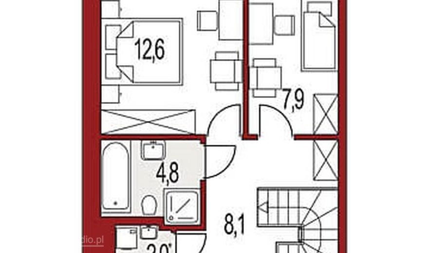 projekt domu AS135 Katrina Gold segment lewy - Murator projekty
