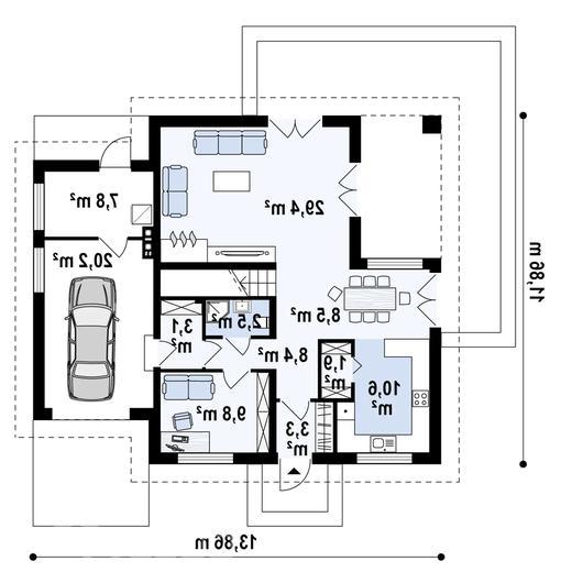 projekt domu Z283 Projekt domu Z283 - Murator projekty